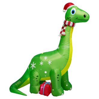 Generic Aufblasbare Weihnachtsdekorationen,Riesige Dinosaurier Mit Leistungsstarken Weihnachten Aufblasbare Eingebaute Beleuchtung F&uuml;r Garten Hof Pad Terrasse