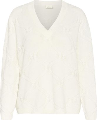 Kaffe Strickpullover KAcharlie M, Chalk M