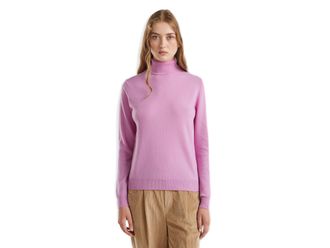 Benetton Damen Radtrikot M/L 1002D2348 Pullover, Rosa, XS