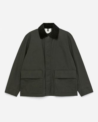 Arket Jacke Aus Gewachster Baumwolle -Gr&uuml;n