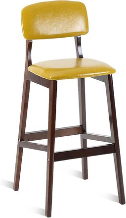 Generic Barhocker in Tresenh&ouml;he, Tresenhocker aus PU-Leder mit R&uuml;cken- und Fu&szlig;st&uuml;tze, K&uuml;cheninsel-Fr&uuml;hst&uuml;cksbarst&uuml;hle, Holzrahmen, 136 kg