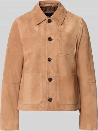 Joop Regular Fit Lederjacke mit Umlegekragen Modell LUANA