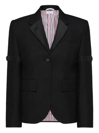 Thom Browne blazer &agrave; lien de resserrage &agrave; la taille - Noir