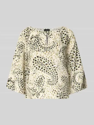 s.Oliver Black Label Relaxed Fit Kurzarmbluse aus reiner Viskose