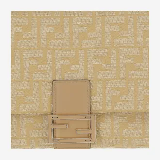 Fendi Womens Shoulder Bag Natural Honey Leather