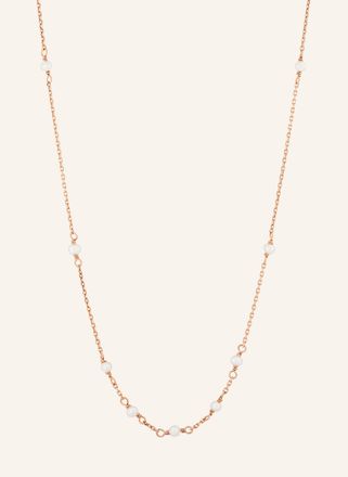 Leaf Halskette White Pearls Aus 14 Karat Ros&eacute;gold rosegold