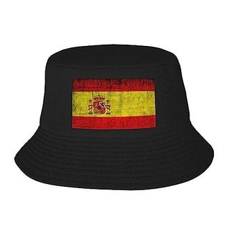Generic Chapeau De Seau Unisexe Drapeau De LEspagne Chapeau De P&ecirc;che Pliable Mode Bonnet De Soleil, pour Chasse, Sports, Le Camping, 56-58cm