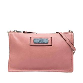 Prada Pre-owned Etikett Leder Schultertasche - - Pre-owned - Damen - Rosa - ONE SIZE