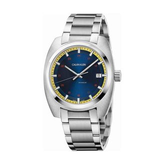 Calvin Klein Blaues Quarz-Zifferblatt Stahluhr - - Accessories - Herren - Grau - ONE SIZE