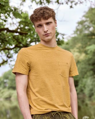 Faguo T-shirt ocre coton