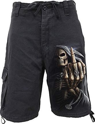 Spiral Bone Finger Homme Short Noir L 100% Coton Loose Fit