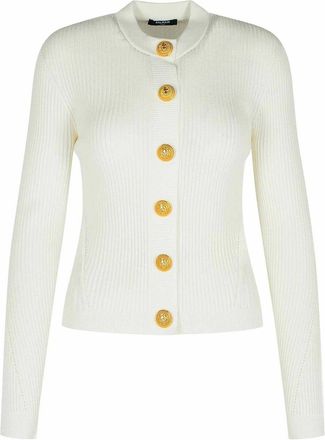 Balmain Rundhalspullover - Weiß