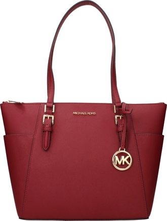 Michael Kors Charlotte Femmes Sac &agrave; Bandouli&egrave;re en Cuir Rouge/Cerise