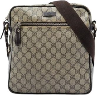 Gucci Sac bandouli&egrave;re vintage Pre-owned en toile - Femme - Pre-owned - Beige - Taille: ONE Size