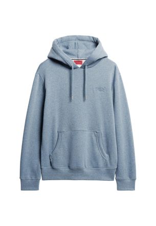 Superdry Herren Essential Hoodie mit Logo Blaugrau Meliert S