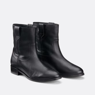 La Redoute Collections Boots En Cuir &Agrave; Talon Plat Esprit Western