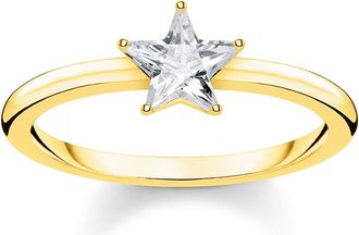 Thomas Sabo Thomas Sabo Damen-Ring Funkelnder Stern gold 925 Sterlingsilber gelbgold vergoldet TR2270-414-14-52