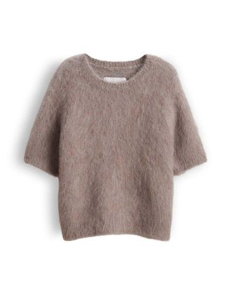 someday Kurzarmpullover Tirina aus Alpaka Mix Verk&uuml;rzte, schmale Silhouette mit flauschigem Handfeel
