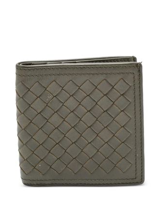 Bottega Veneta Portemonnaie mit Intrecciato-Muster - Gr&uuml;n