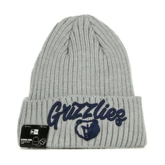 New Era Homme, Accessoires, Gris, Taille: ONE Size NBA Draft Gris Tricoté Chapeau