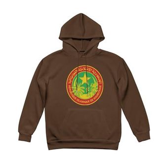 Generic Sweatshirt Mauritanie Doublure Polaire Mauritanie Embl&egrave;me National Lettres Graphiques Pull Col Rond Manches Longues Coupe Ample Sweat V&ecirc;tements Plusie