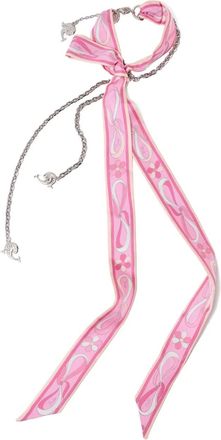 Pucci collier en soie à pendentif dauphin - Rose