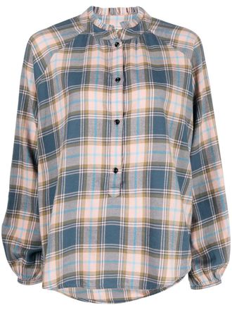 Woolrich chemise volant&eacute;e &agrave; carreaux - Rose