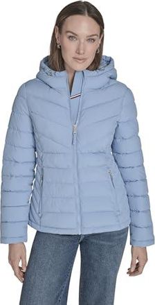 Tommy Hilfiger Essential Lightweight Packable Puffer Jacket Manteau Alternatif en Duvet, Endless Sky, Medium Femme