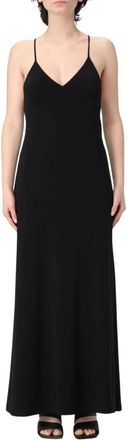 Norma Kamali Femme, Robes, Noir, Taille: 36 FR Robe Maxi en jersey stretch