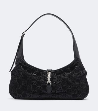 Gucci Schultertasche Gucci Jackie 1961 Small GG aus Samt