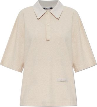 Jacquemus Ruban Baumwoll-Poloshirt - - Tops - Herren - Beige - M