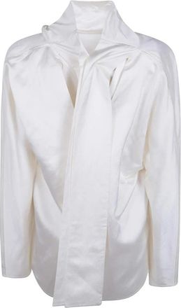 Toteme Drapierte Schluppenbluse - - Blouses & Shirts - Damen - Wei&szlig; - M