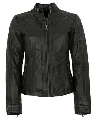 7eleven Lederjacke Eliza 7eleven - Damen Lederjacke Lammnappa schwarz
