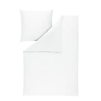 ESTELLA Bettw&auml;sche Valetta | Weiss | 135x200 cm + 80x80 cm | seidig-gl&auml;nzende Oberfl&auml;che | pflegeleicht & trocknerfest | atmungsaktiv & anschmiegsam | 100% Ba