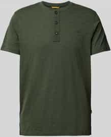 Camel Active T-Shirt mit Serafino-Ausschnitt