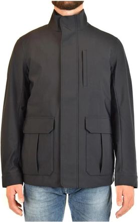 Emporio Armani Turtleneck Zip-Up Jacke - - Jackets - Herren - Blau - L
