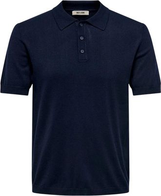 Only & Sons Onswyler Life REG 14 SS Polo Knit Noos - - Tops - Herren - Blau - S