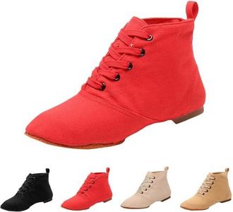 Generic Chaussures de jazz pour femme - En toile - Pour salle de bal - Chaussures de gymnastique modernes - Chaussures de danse plates - Pour lint&eacute;rieur et le