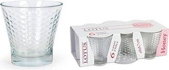 Lotus Set mit 6 Vasen, 250 cc, Honey