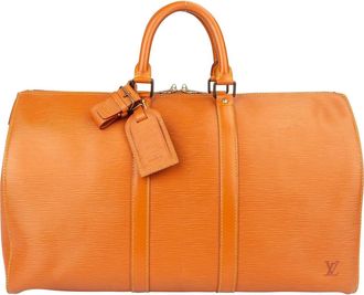 Louis Vuitton Crossbody Bags - Louis Vuitton Cognac Epi Leather Keepall 45 Handba - Gr. unisize - in Braun - f&uuml;r Damen