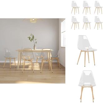 vidaXL Vidaxl - Chaises &agrave; manger lot de 6 Transparent pet - Chaise De Salle &agrave; Manger - Chaise Transparente - Chaise Design - Chaise Contemporaine - Chaise