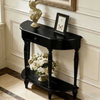 Generic Konsolentisch aus Holz - Schmaler Flurtisch mit Ablage - Rustikaler Brauner Sideboard f&uuml;r Kleine R&auml;ume,Eignet f&uuml;r Eingangsbereich,Wohnzimmer & Schlafz