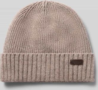 Barbour Beanie mit Logo-Patch