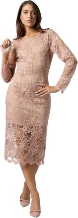 Kocca Femme, Robes, Rose, Taille: 38 FR &Eacute;l&eacute;gante Robe en Dentelle Trois Quarts