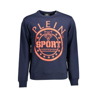 Plein Sport Homme, Sweatshirts et sweats à capuche, Bleu, Taille: XL Pull en coton