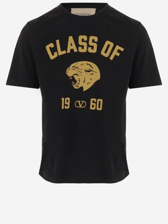 Valentino Graphic Print Cotton T-Shirt - Black