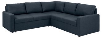 AC Design Furniture Richard Ecksofa mit Schlaffunktion und Stauraum in Dunkelblau, L-Sofa f&uuml;r 4 Personen mit Ausziehbettfunktion, B: 228 x H: 85 x T: 228 cm