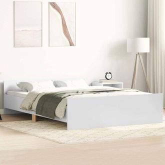 vidaXL Cadre de lit sans matelas blanc 120x200 cm Vidaxl