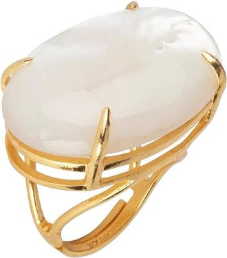 Bounkit bague Pearl Barbara - Or