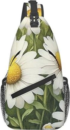 Generic Sac &agrave; dos &agrave; bandouli&egrave;re pour homme avec marguerites et fleurs